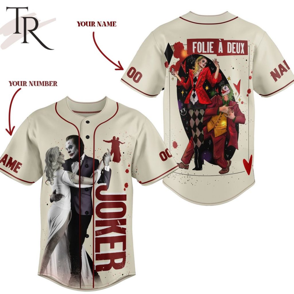 Joker Folie A Deux Custom Baseball Jersey - Torunstyle