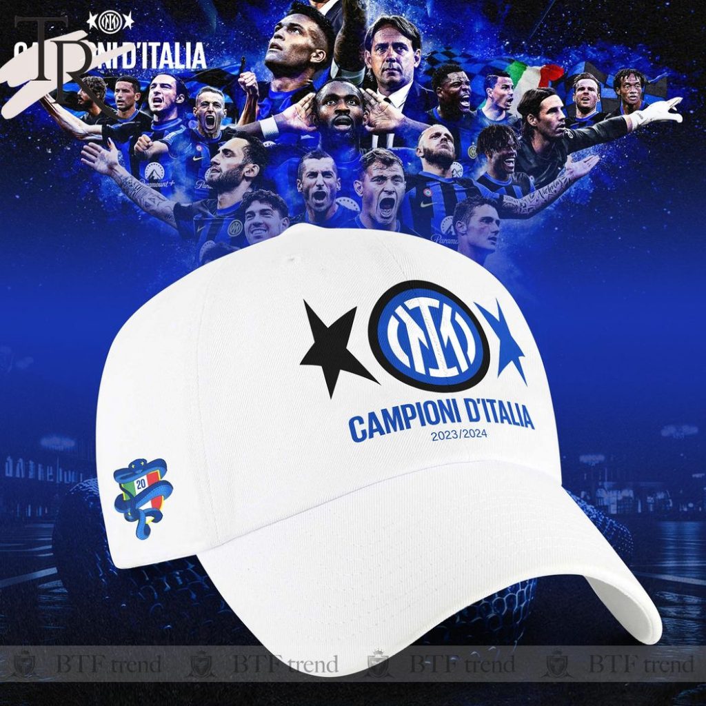 Campioni D'Italia 2023-2024 Inter Milan Classic Cap - White - Torunstyle
