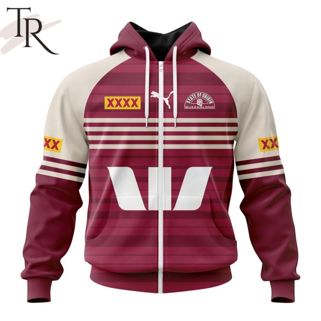 QLD Maroons State Of Origin Personalized 2024 Captains Run Kits Hoodie ...