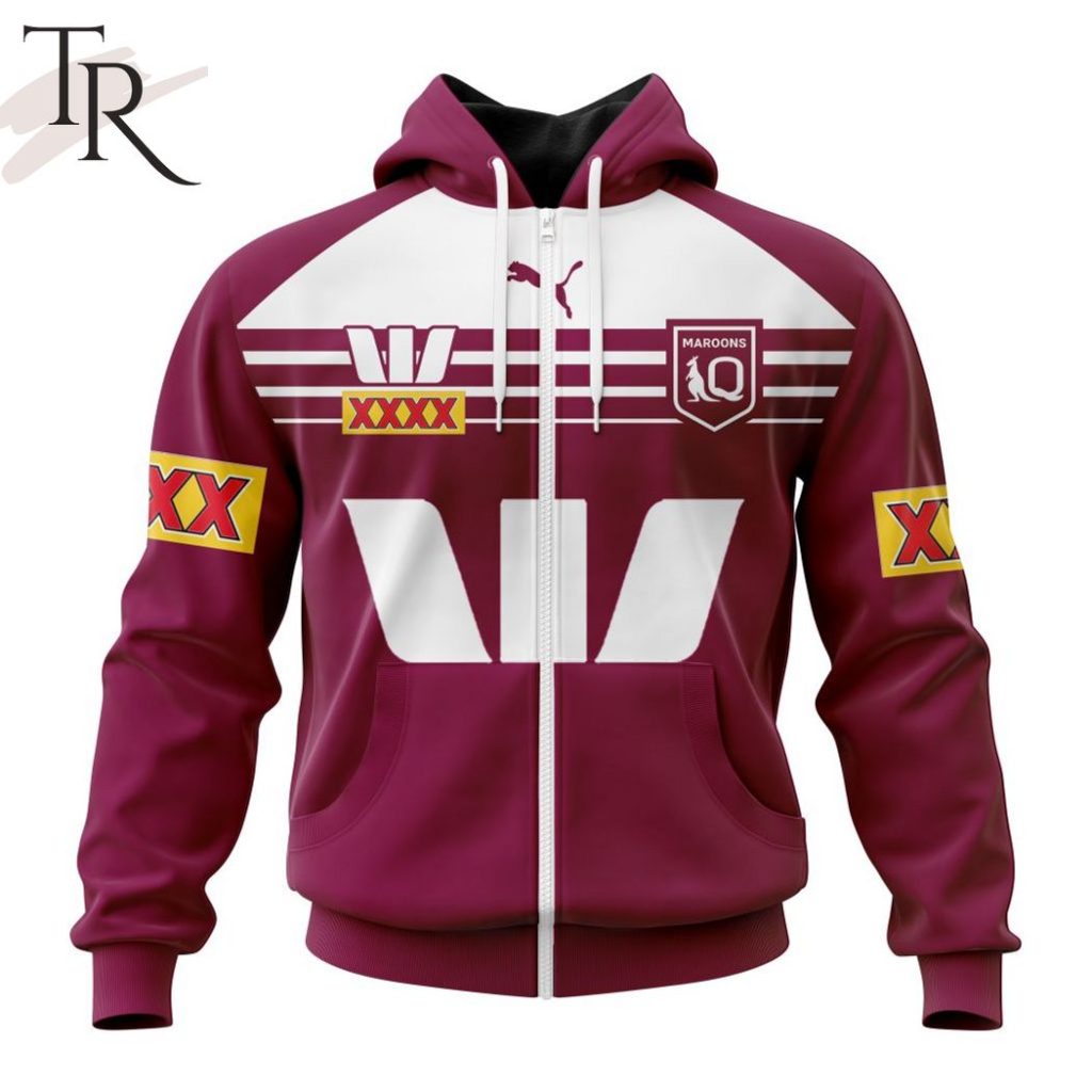 QLD Maroons State Of Origin Personalized 2024 Training Kits Hoodie ...