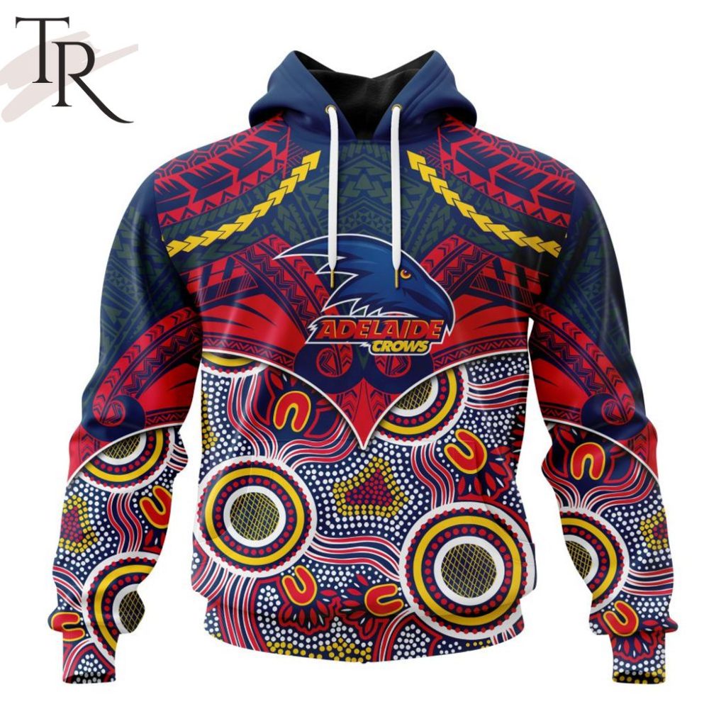 AFL Adelaide Crows Special Indigenous Mix Polynesian Design Hoodie ...