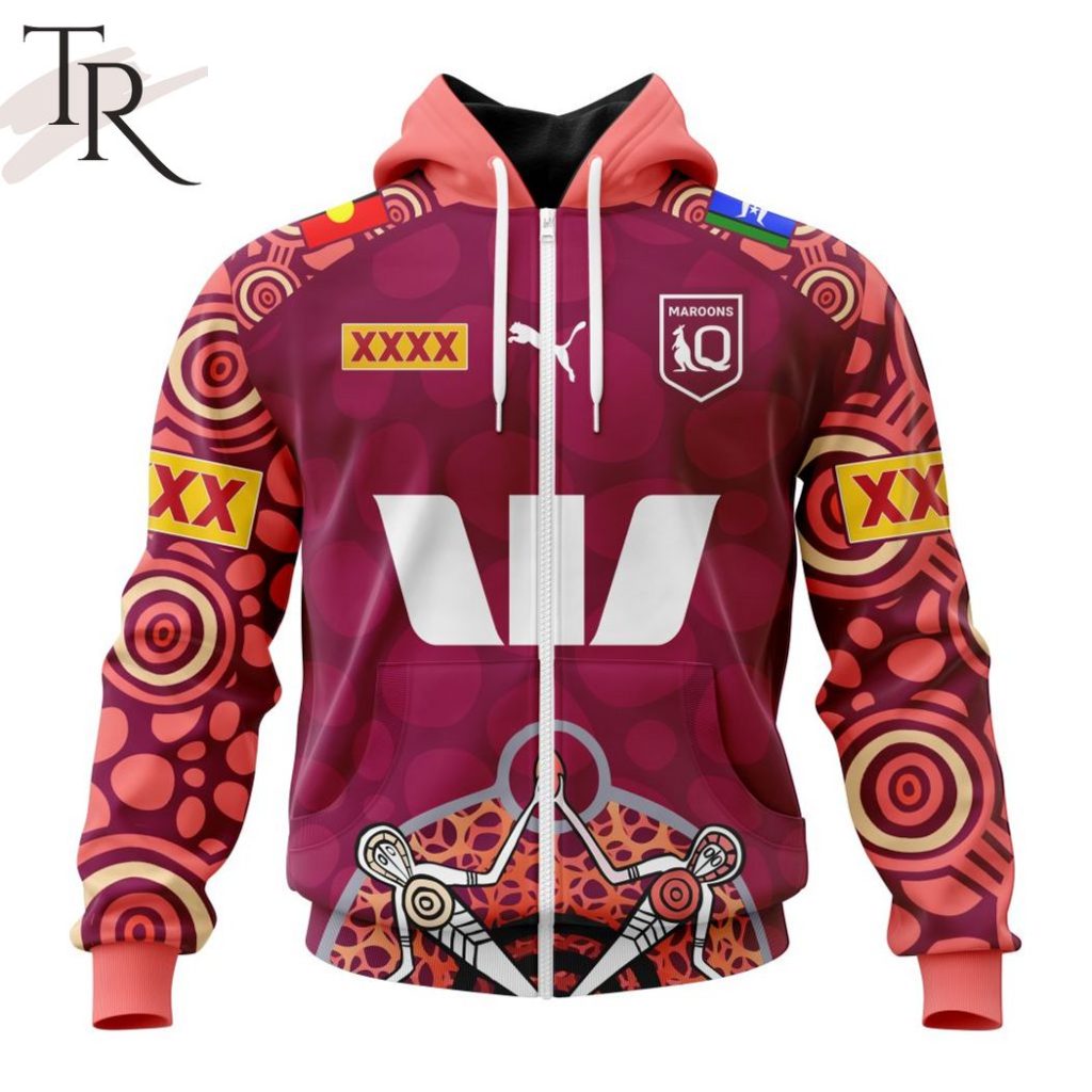 QLD Maroons State Of Origin Personalized 2024 Indigenous Hoodie ...