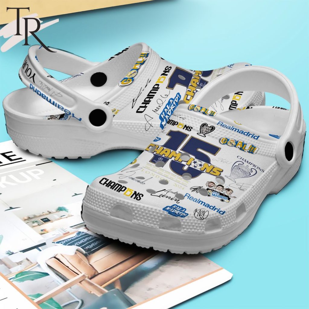 Real Madrid 2024 Champions League Winner 15 Times 3D Crocs - Torunstyle