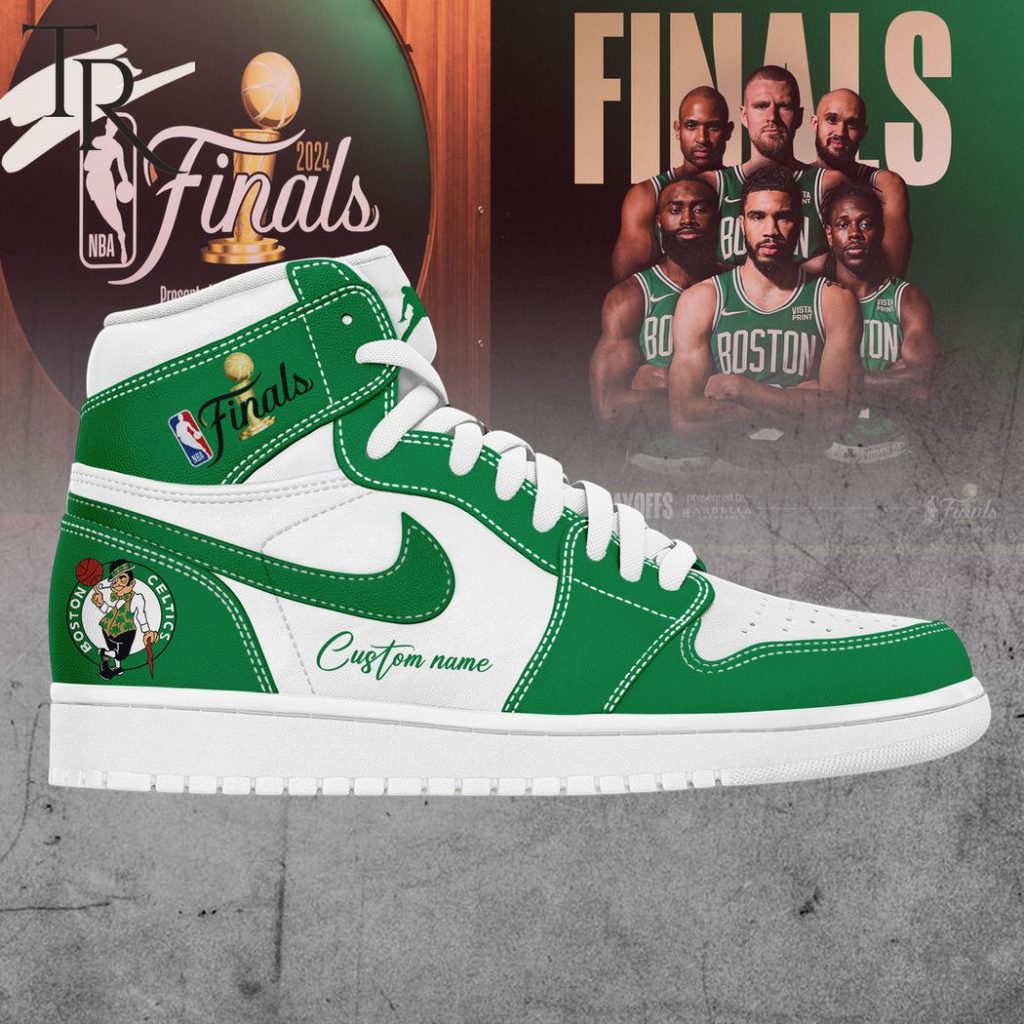 Custom Name Boston Celtics Finals Champions 2024 Air Jordan 1, High Top ...