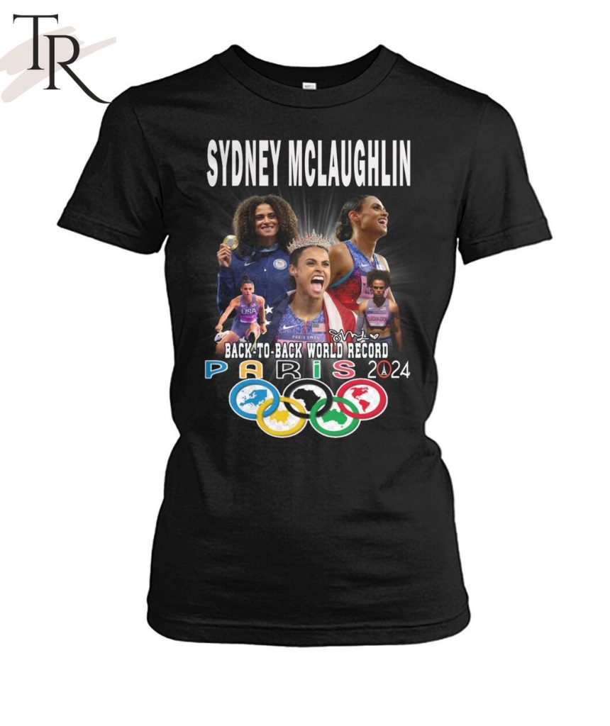 Sydney Mclaughlin Back To Back World Record Paris 2024 T-Shirt - Torunstyle