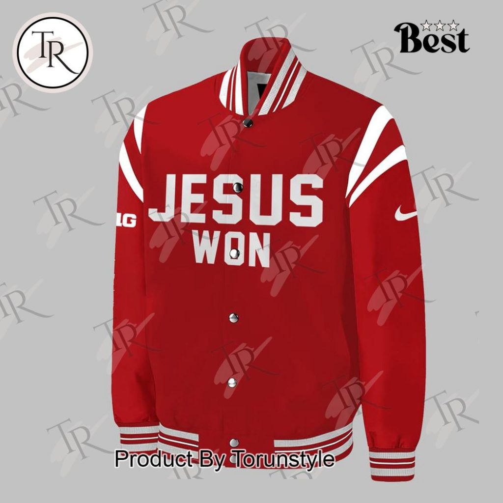 Ohio State Jesus Won Baseball Jacket - Torunstyle