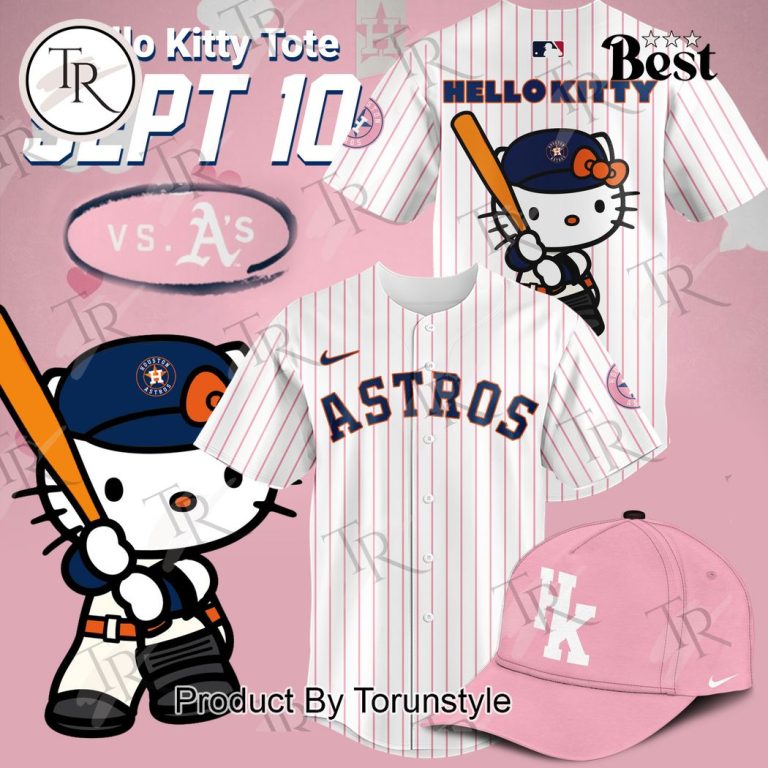 Houston Astros x Hello Kitty Night 2025 Special Edition Baseball Jersey ...
