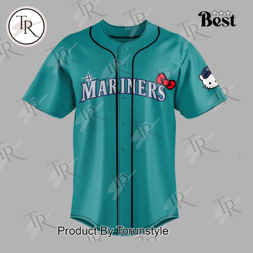 Seattle Mariners Hello Kitty 50th Anniversary Baseball Jersey - Torunstyle