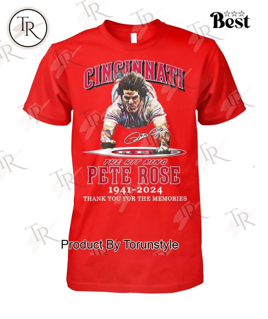 Cincinnati The Hit King Pete Rose 1941-2024 Thank You For The Memories ...