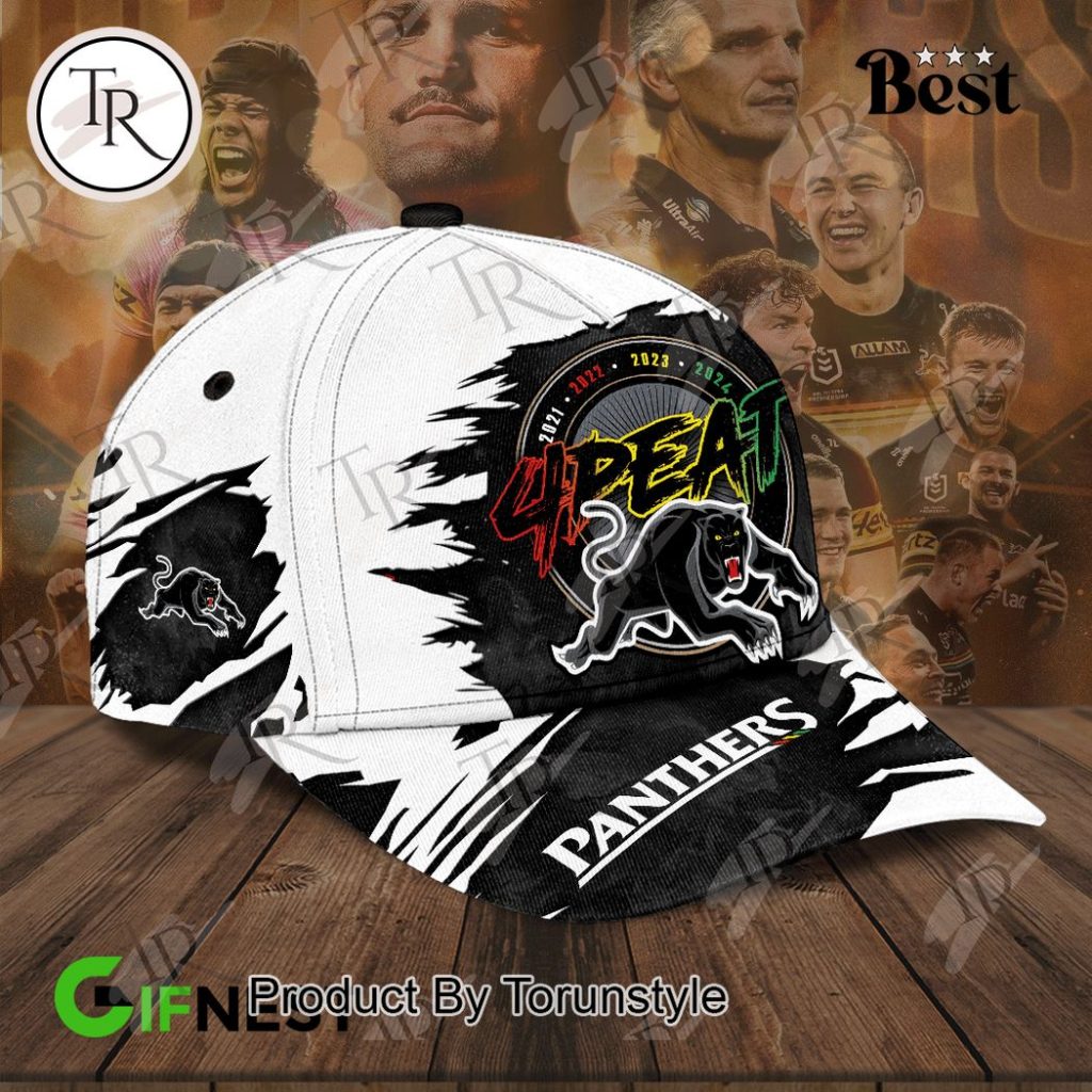 Penrith Panthers 4-Peat 2021 2022 2023 2024 Classic Cap - Torunstyle