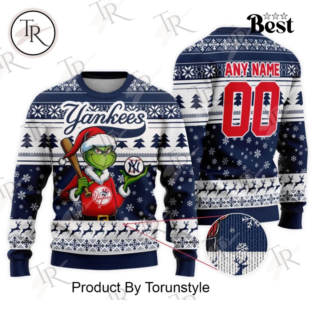 MLB New York Yankees Grinch Christmas Sweater Design - Torunstyle