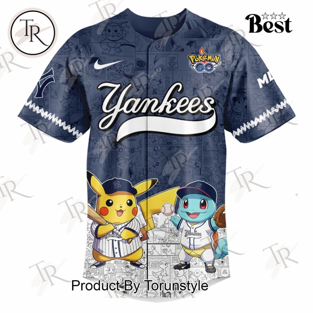 2025 New York Yankees Pokemon Go Special Edition Baseball Jersey ...