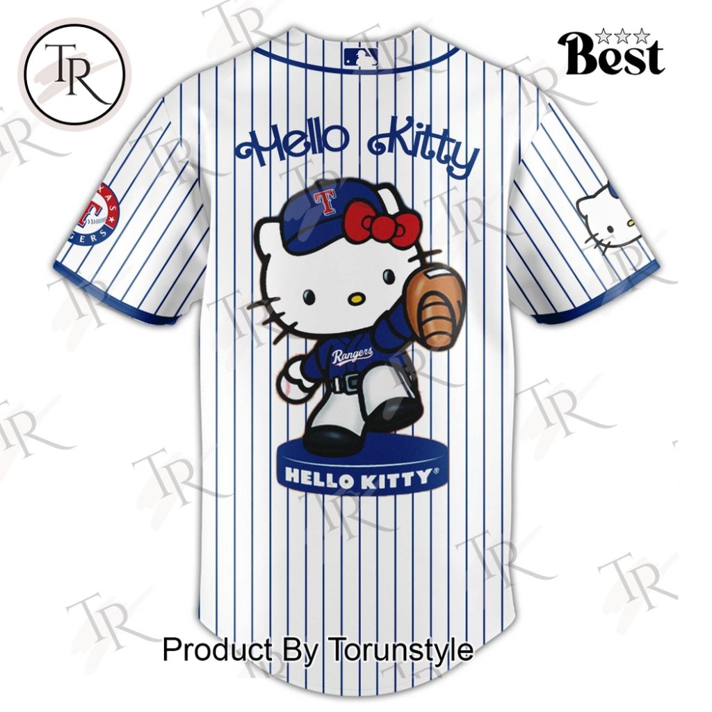 Texas Rangers x Hello Kitty Night 2025 Special Edition Baseball Jersey ...