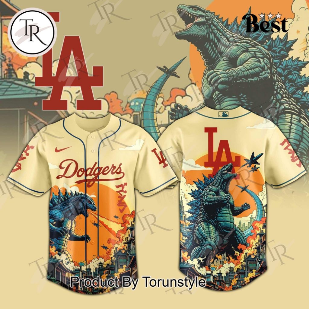 2025 Los Angeles Dodgers Godzilla New Limited Edition Baseball Jersey ...