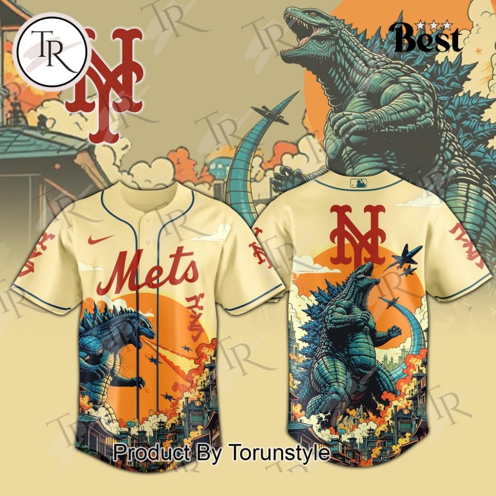 2025 New York Mets Godzilla New Limited Edition Baseball Jersey ...